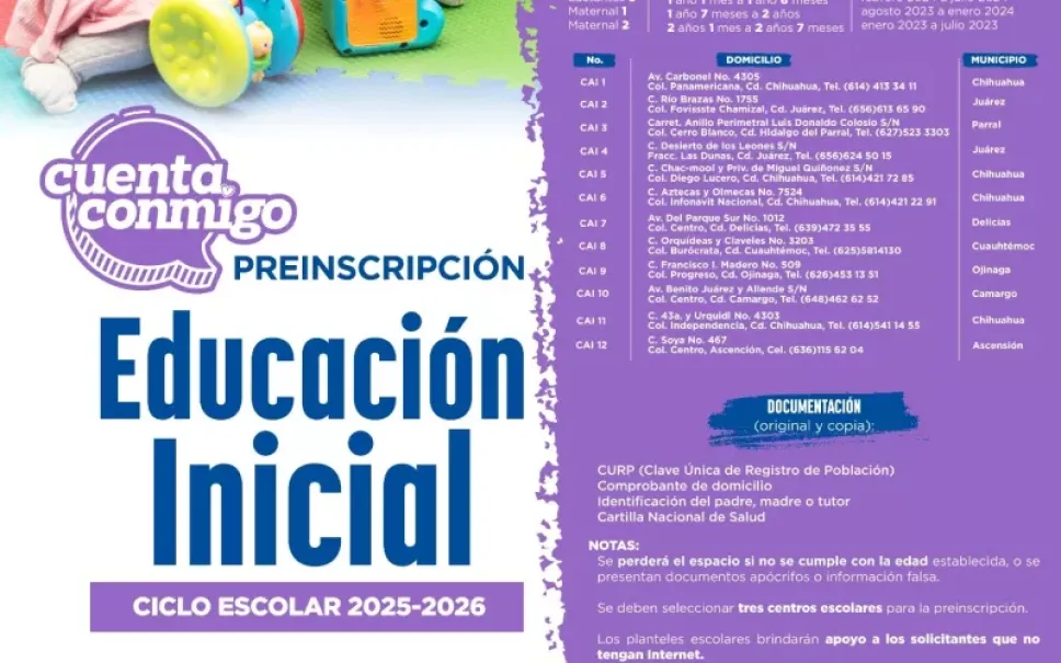 Inicia periodo de preinscripción para el ciclo escolar 2025-2026 en ...
